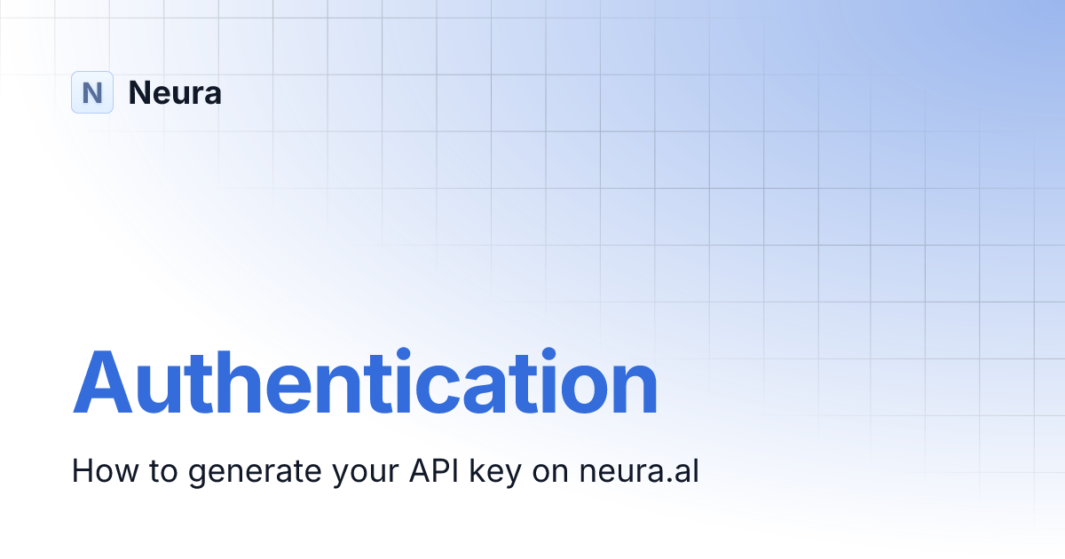 Authentication | Neura